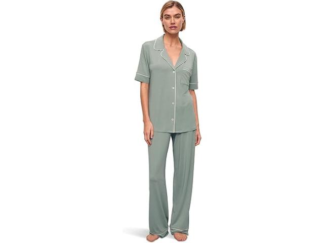 (取寄) エバージェイ レディース ジゼル ショート スリーブ パンツ Pj セット Eberjey women Gisele Short Sleeve Pant Pj Set Eucalyptus/Ivory