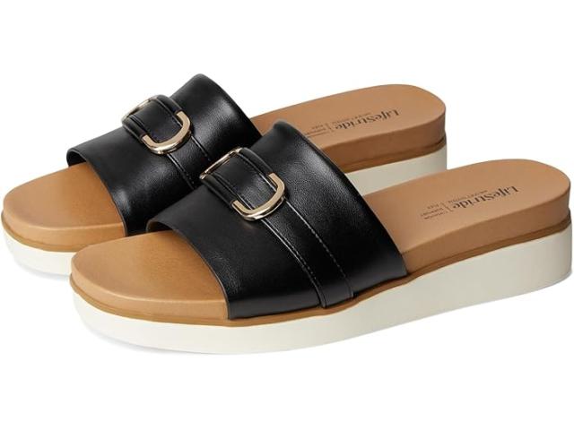 (取寄) ライフストライド レディース ジェネビーブ LifeStride women Genevieve Black Faux Leather