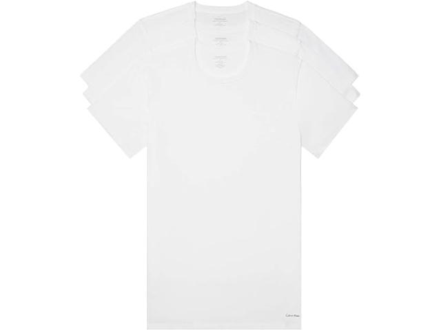 (取寄) カルバンクライン アンダーウェア メンズ コットン クラシックス マルチパック ショート スリーブ クルー   Underwear men   Underwear Cotton Classics Multipack Short Sleeve Crew White
