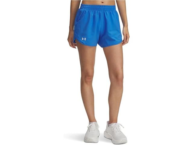 (取寄) アンダーアーマー レディース フライ バイ ショーツ Under Armour women Fly By Shorts Blue Atlantis/Blue Atlantis/Reflective