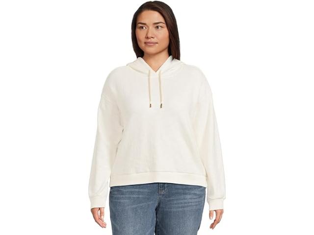 (取寄) モッドオードック レディース ロング スリーブ ブーディ ハイ-ロー スウェットシャツ Mod-o-doc women Long Sleeve Hoodie Hi-lo Sweatshirt Cloud White