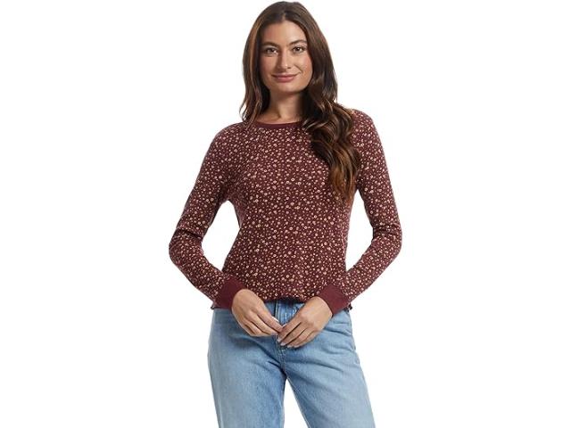 (取寄) トードアンドコー レディース フトヒル ポインテール ロング スリーブ クルー リ Toad&Co women Foothill Pointelle Long Sleeve Crew II Port Ditsy Print