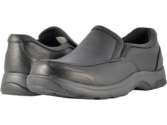 (取寄) ダナム メンズ バッテリー パーク スリッポン Dunham men Battery Park Slip-On Black Polished Leather