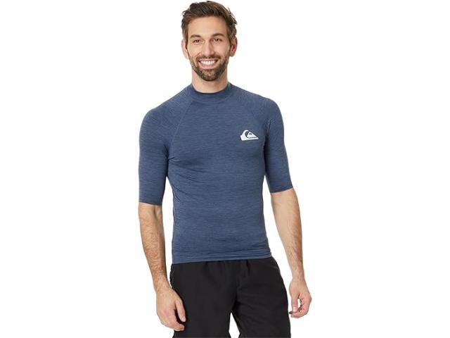 (取寄) クイックシルバー メンズ エブリデイ UPF50 ショート スリーブ ラッシュガード Quiksilver men Everyday UPF50 Short Sleeve Rashguard Vintage Indigo Heather