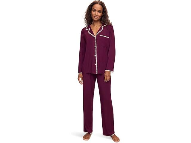 (取寄) エバージェイ レディース フリーダ ロング Pj セット Eberjey women Eberjey Frida Long Pj Set Plum/Ivory