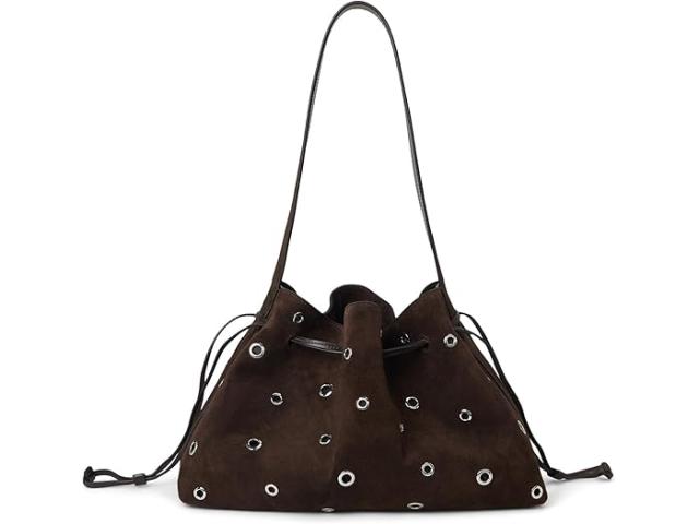 (取寄) メイドウェル レディース スエード ドローストリング Madewell women Suede Drawstring Shoulder-Eyelet Dark Carob