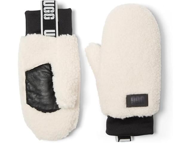 (取寄) アグ レディース アグフラフ ミトン ウィズ ロゴ テープ UGG women Uggfluff Mitten With Logo Tape Nimbus