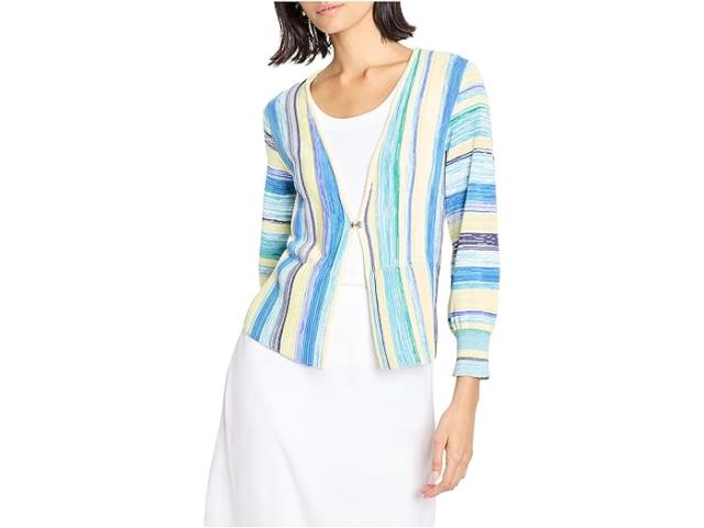 (取寄) ニックゾー レディース コースト クラッシュ カーディガン NIC+ZOE women Coast Crush Cardigan Blue Multi
