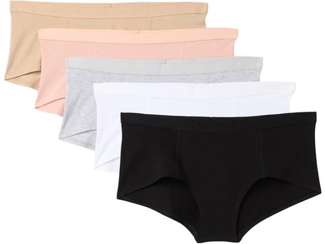 (取寄) パクト レディース エブリデイ ボーイ ショート 5-パック PACT women Everyday Boy Short 5-Pack Essentials