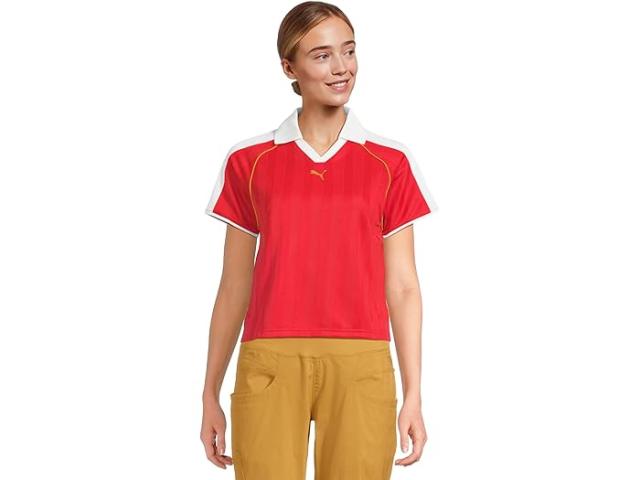(取寄) プーマ レディース T7 リラックスド-フィット サッカー ジャージ PUMA women T7 Relaxed Soccer Jersey For All Time Red