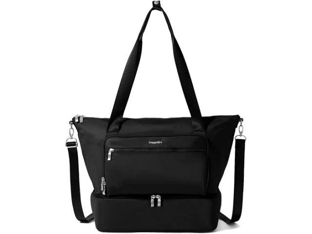 (取寄) バッガリーニ レディース パーク アベ オーバーナイト トート Baggallini women Park Ave Overnight Tote Black Twill