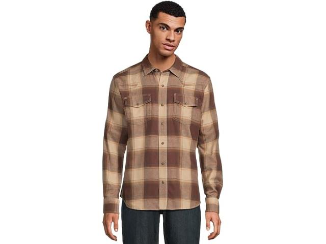 (取寄) アリアット メンズ ハドソン レトロ フィット シャツ Ariat men Hudson Retro Fit Shirt Brown