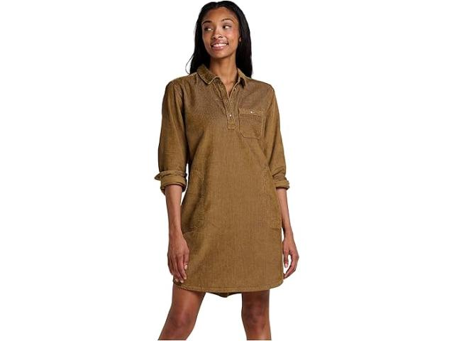 (取寄) トードアンドコー レディース カスケーディア ポップオーバー ロング スリーブ ドレス Toad&Co women Cascadia Popover Long Sleeve Dress Honey Brown