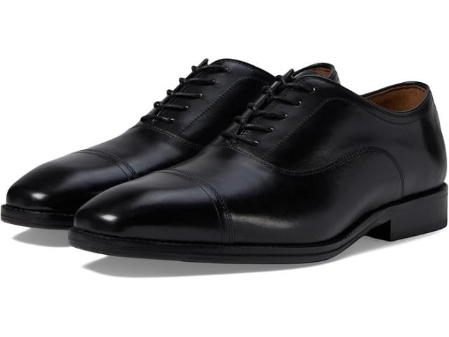 (取寄) ジョンストン&マーフィー メンズ サリバン キャップ トゥ Johnston & Murphy men Johnston & Murphy Sullivan Cap Toe Black Italian Calfskin