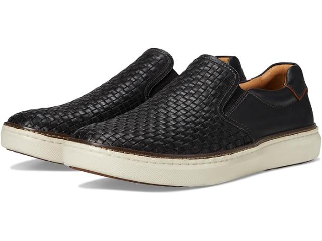 (取寄) ジョンストン&マーフィー メンズ マクガフィー 2 ウーブン スリッポン Johnston & Murphy men Mcguffey 2 Woven Slip-On Black Woven Full Grain