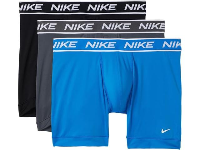 (取寄) ナイキ メンズ オール デイ ミクロ ボクサー ブリーフ 3-パック Nike men All Day Micro Boxer Brief 3-Pack Photo Blue/Iron Grey/Black