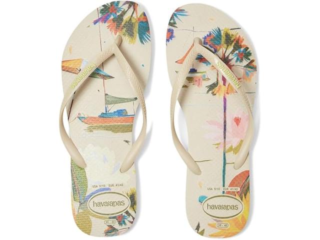 (取寄) ハワイアナス レディース スリム サマー ブリス サンダル Havaianas women Slim Summer Bliss Sandals Beige