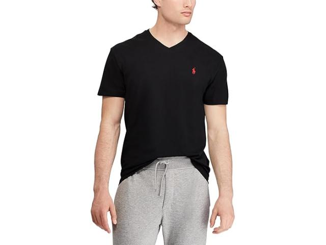 (取寄) ラルフローレン メンズ クラシック フィット V-ネック Tシャツ Polo Ralph Lauren men Classic Fit V-Neck T-Shirt RL Black
