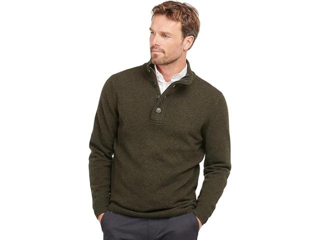 (取寄) バブアー メンズ エッセンシャル パッチ 1/2 ジップ Barbour men Essential Patch 1/2 Zip Seaweed