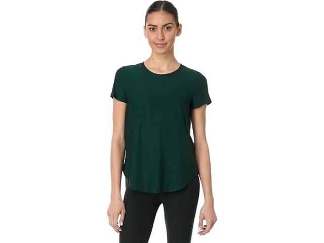 (取寄) ビヨンドヨガ レディース フェザーウェイト オン ザ ダウン ロウ ティー Beyond Yoga women Featherweight On The Down Low Tee Dark Spruce Green Heather