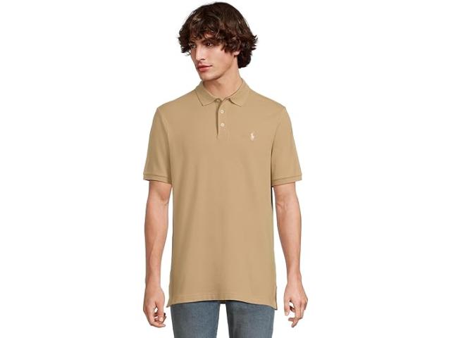 (取寄) ラルフローレン メンズ クラシック フィット ストレッチ メッシュ ポロ シャツ Polo Ralph Lauren men Classic Fit Stretch Mesh Polo Shirt Classic Khaki