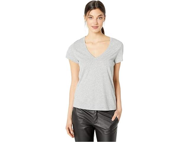 (取寄) スプレンディッド レディース ケイト ショート スリーブ モーダル ジャージ V-ネック ティー Splendid women Kate Short Sleeve Modal Jersey V-Neck Tee Heather Grey
