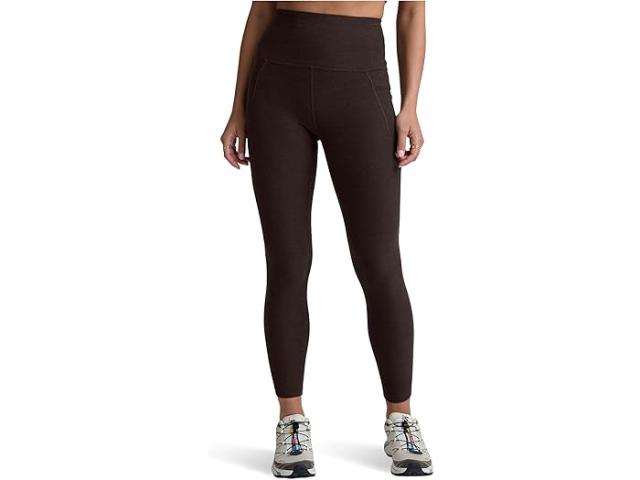 (取寄) ビヨンドヨガ レディース スペースダイ アウト オブ ポケット ハイウエスト ミディ レギンス Beyond Yoga women Spacedye Out Of Pocket High-Waisted Midi Legging Dark Chocolate Heather