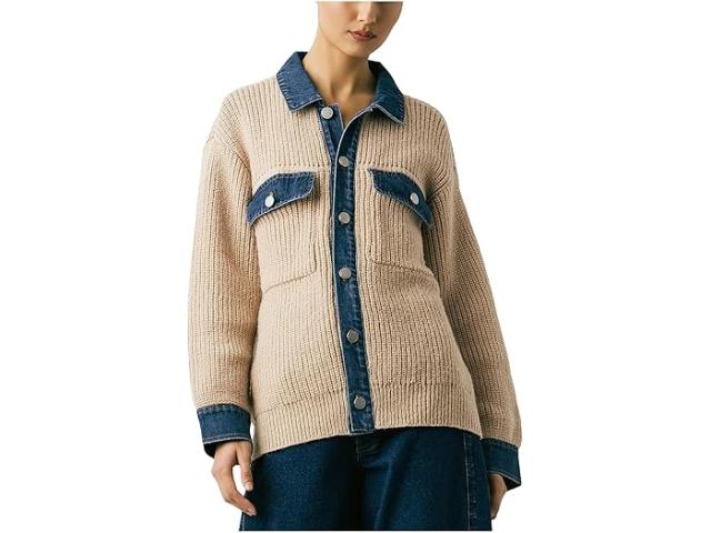 (取寄) ブランクニューヨーク レディース プレイング ザ フィールド セーター シャツ ジャケット Blank NYC women Playing The Field Sweater Shirt Jacket Beige