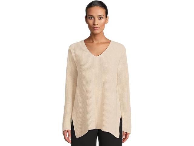 (取寄) アイリーン フィッシャー レディース V-ネック セーター Eileen Fisher women V-Neck Sweater Almond