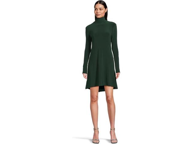 (取寄) ノーマ カマリ レディース ロング スリーブ タートル スイング ドレス Norma Kamali women Long Sleeve Turtle Swing Dress Dark Emerald