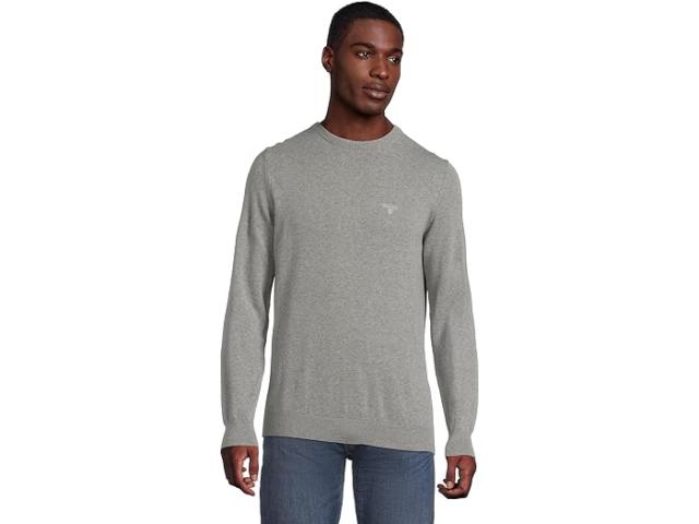 (取寄) バブアー メンズ ピマ コットン クルーネック セーター Barbour men Pima Cotton Crewneck Sweater Grey