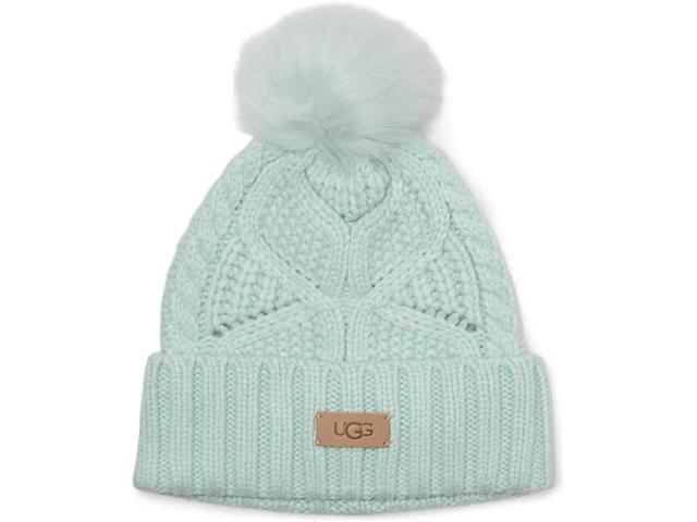 (取寄) アグ レディース ケーブル ビーニー ウィズ ポン UGG women Cable Beanie With Pom Fountain