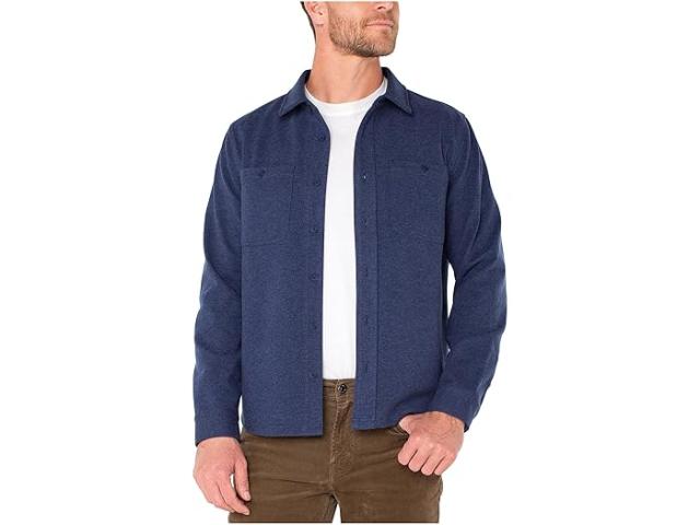 (取寄) リバプールロサンゼルス メンズ ニット ロング スリーブ ボタン アップ シャツ Liverpool Los Angeles men Knit Long Sleeve Button Up Shirt Midnight Blue