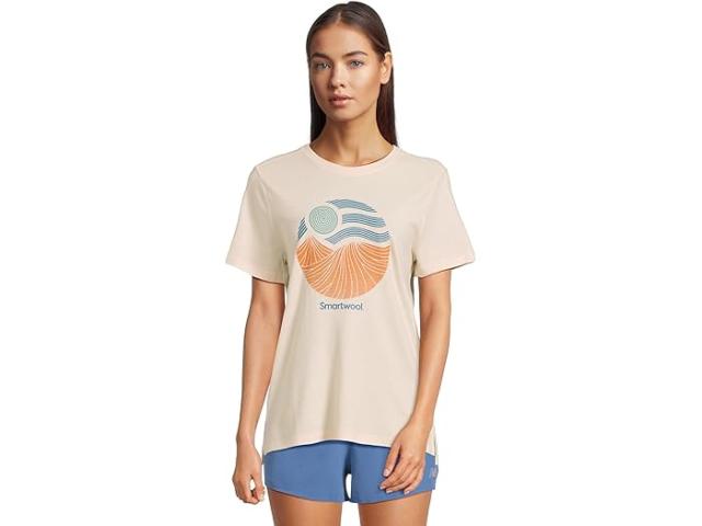 (取寄) スマートウール レディース ホライゾン ビュー ショート スリーブ グラフィック ティー Smartwool women Horizon View Short Sleeve Graphic Tee Almond
