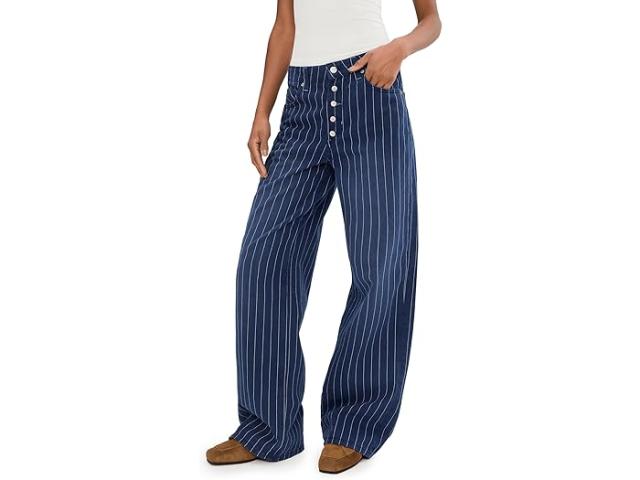 (取寄) フリーピープル レディース ストライプド ニア Bf ジーン Free People women Striped Nia BF Jean Indigo Pinstripe
