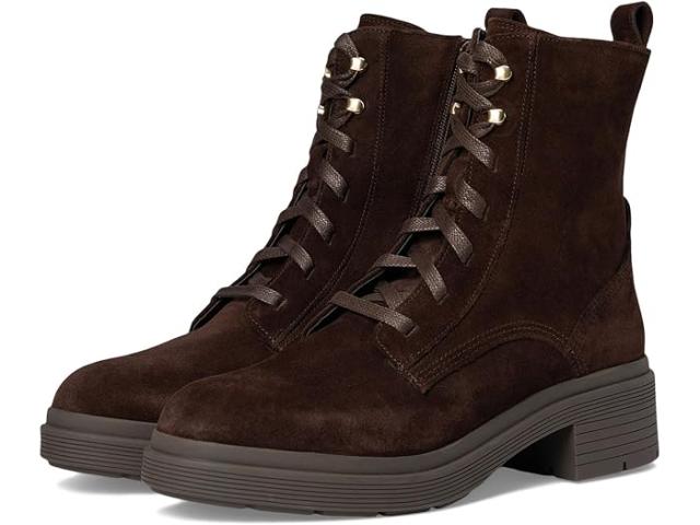 (取寄) コールハーン レディース チェリス レース-アップ ラグ ブーツ Cole Haan women Cherise Lace-up Lug Boots Dark Chocolate Suede Waterproof