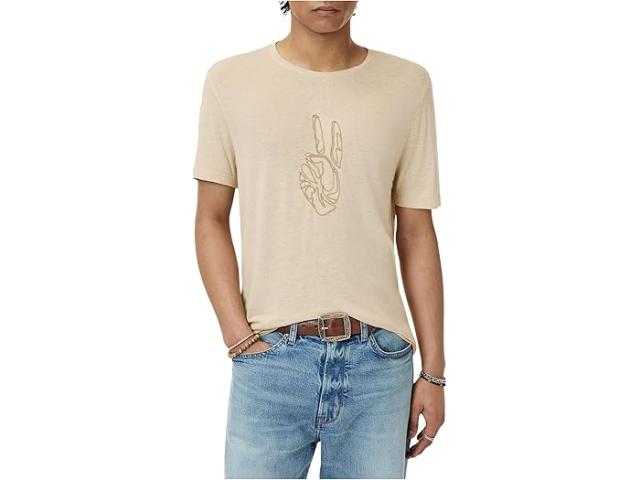 (取寄) ジョン バルベイトス メンズ コーディング ピース ティー John Varvatos men Cording Peace Tee Twine