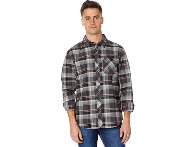 (取寄) オニール メンズ ウィンスロー プレイド ロング スリーブ フランネル シャツ O'Neill men Winslow Plaid Long Sleeve Flannel Shirt Black 2