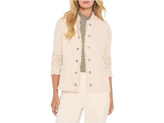 (取寄) ニックゾー レディース ミリタリー フリンジ ミックス ニット ジャケット NIC+ZOE women Military Fringe Mix Knit Jacket Neutral Mix