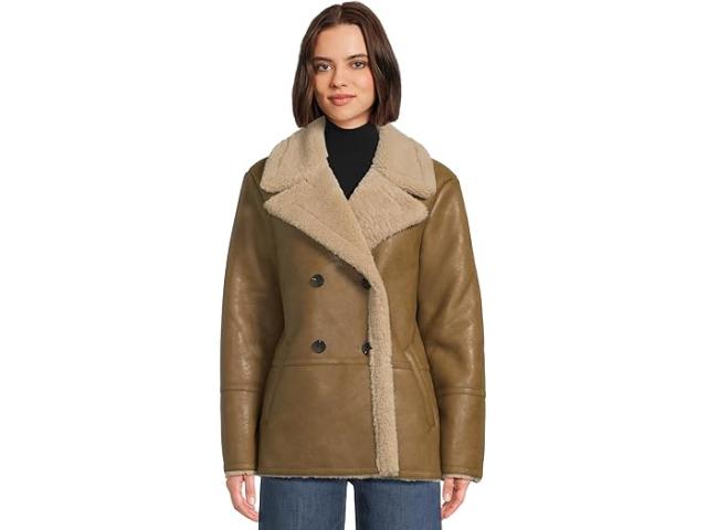 (取寄) アヴェックレフィー レディース フォー シアリング ピーコート Avec Les Filles women Faux Shearling Peacoat Artichoke