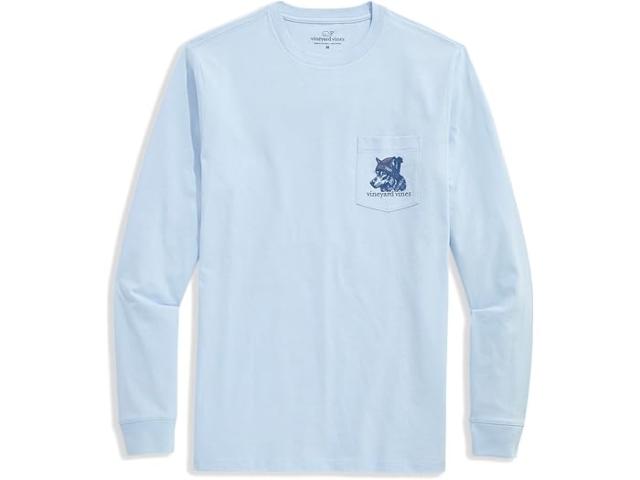 (取寄) ヴィンヤードヴァインズ メンズ ハスキー スキー ドッグ ロング スリーブ ポケット ティー Vineyard Vines men Husky Ski Dog Long Sleeve Pocket Tee Ice Water