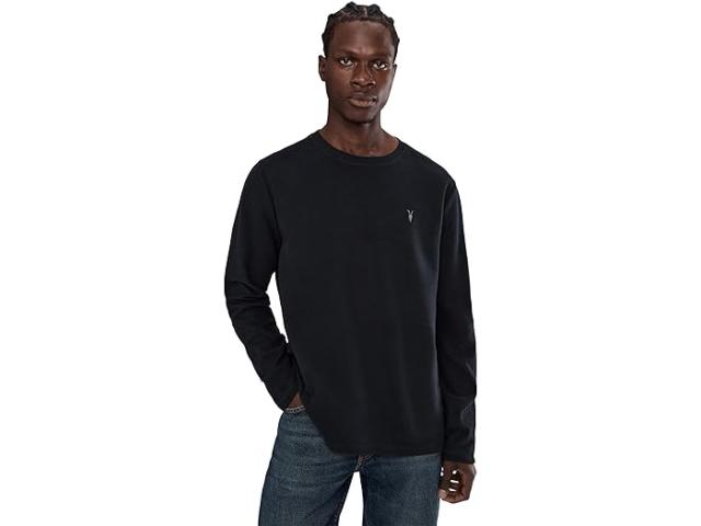 (取寄) オールセインツ メンズ ロウ ロング スリーブ クルー AllSaints men Rowe Long Sleeve Crew Jet Black