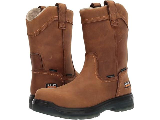 (取寄) アリアット メンズ ターボ プル-オン カーボン トゥ ウォータープルーフ Ariat men Ariat Turbo Pull-On Carbon Toe Waterproof Aged Bark