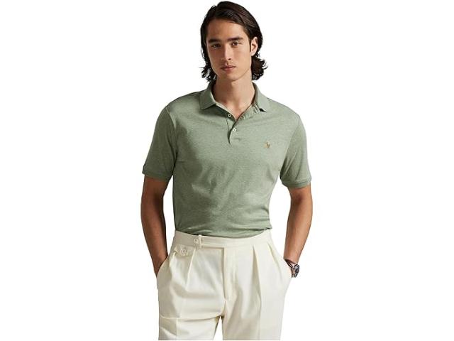 (取寄) ラルフローレン メンズ クラシック フィット ソフト コットン ポロ シャツ Polo Ralph Lauren men Classic Fit Soft Cotton Polo Shirt Greenery Heather