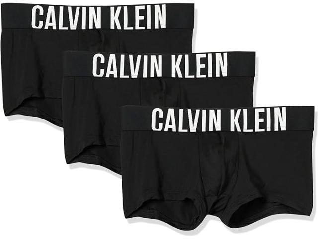 (取寄) カルバンクライン アンダーウェア メンズ インテンス パワー 3-パック ロー ライズ トランク   Underwear men Intense Power 3-Pack Low Rise Trunk Black/Black/Black