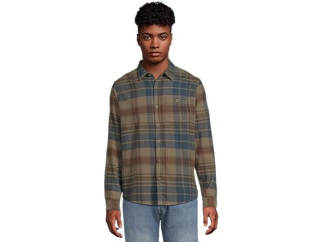 (取寄) ハーレー メンズ ポートランド ストレッチ フランネル ロング スリーブ Hurley men Portland Stretch Flannel Long Sleeve Army