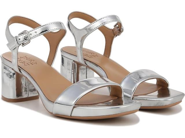 (取寄) ナチュラライザー レディース イジー アンクル ストラップ Naturalizer women Naturalizer Izzy Ankle Straps Silver Faux Leather