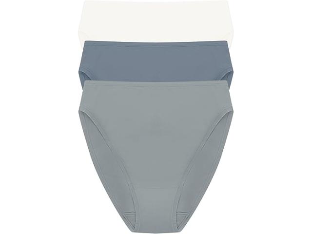 (取寄) ナトリ レディース ブリス ベア コットン ハイ カット ブリーフ 3-パック Natori women Bliss Bare Cotton High Cut Brief 3-Pack Seaglass/Country Blue/Ivory