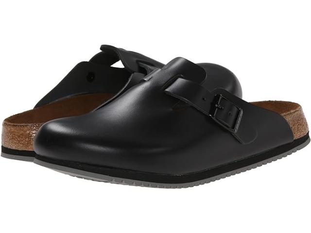 (取寄) ビルケンシュトック ボストン スーパー グリップ (ユニセックス) Birkenstock Birkenstock Boston Super Grip (Unisex) Black Leather