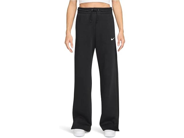 (取寄) ナイキ レディース スポーツウェア フェニックス フリース ハイウエスト ワイド-レッグ パンツ Nike women Sportswear Phoenix Fleece High-waisted Wide-leg Pants Black/Sail